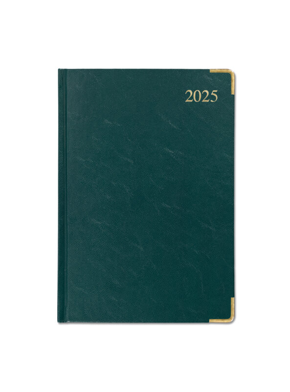 Deluxe FineGrain A5 Desk Diary - Cream Paper - Day per Page - Abbeygate ...